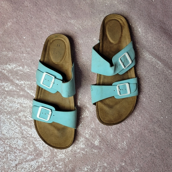 Time and Tru | Shoes | Powder Blue Sandals | Poshmark